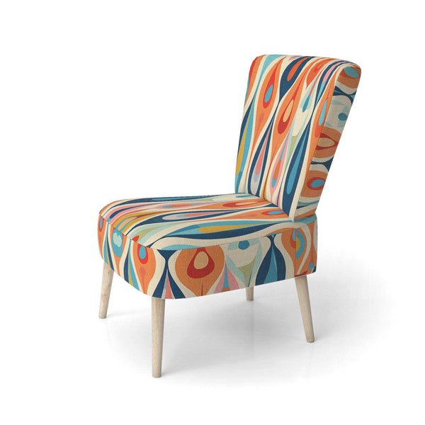 Retro Abstract Drops XI- Upholstered Accent Chair – Designart | Wall ...