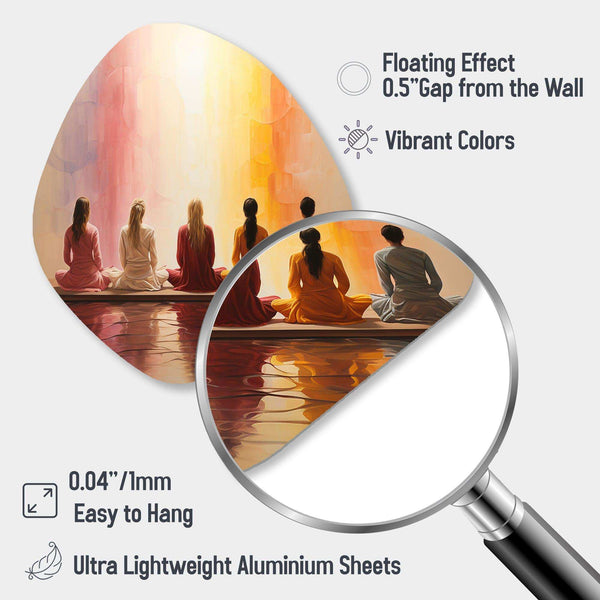 Yoga Meditative Asanas - Asymmetric Metal Wall Art – Designart | Wall ...