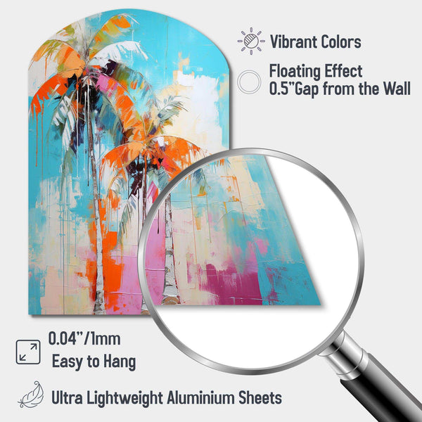 Palm Trees Palm VI - Asymmetric Metal Wall Art – Designart | Wall Art ...
