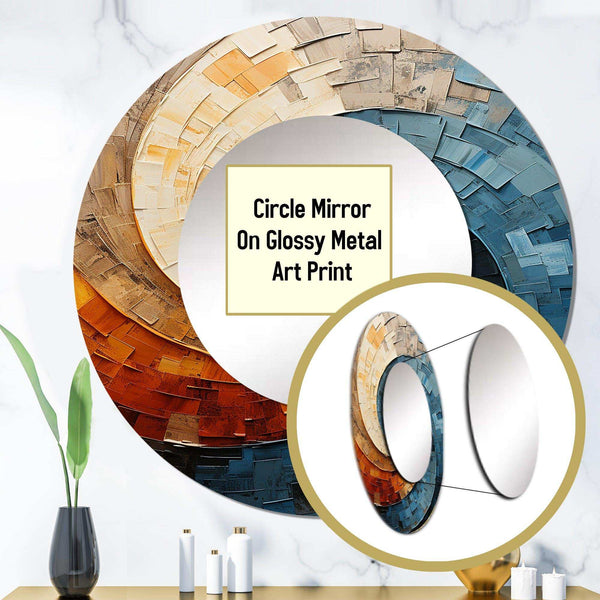 Collaged Spiral - Abstract Wall Mirror – Designart | Wall Art, Mirrors ...