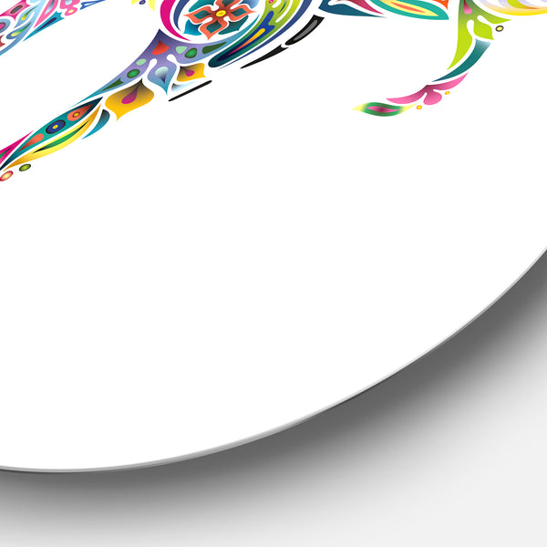 Floral Kangaroo Running' Disc Animal Circle Metal Wall Art - Disc of 23 ...